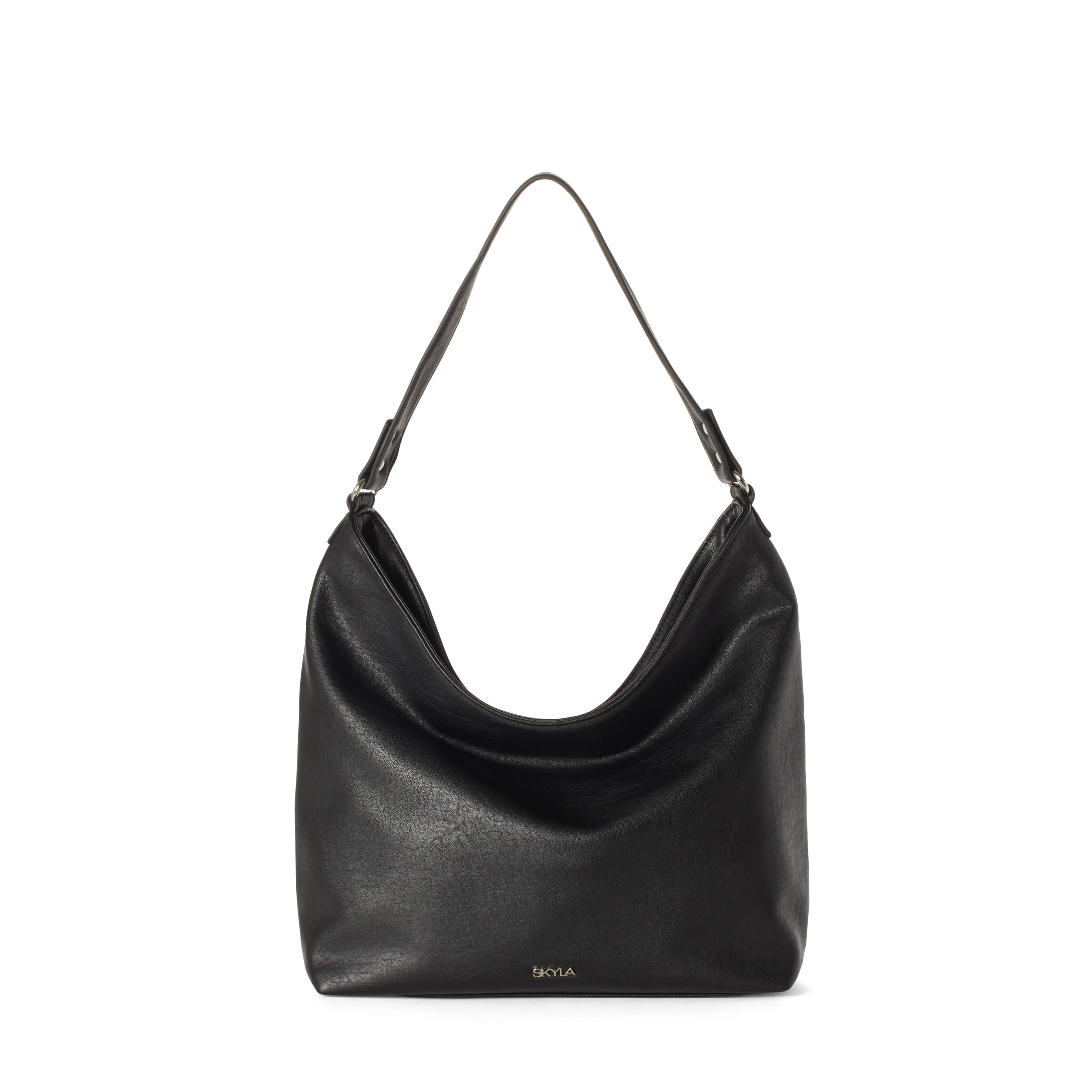 MARY Vegan Crossbody Hobo Bag - Black | SKYLA Bags